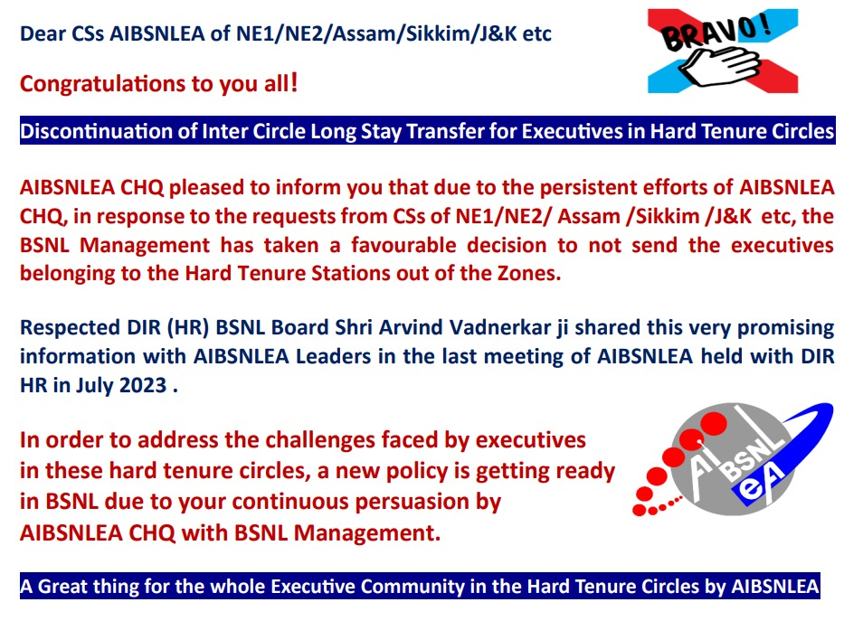 AIBSNLEA CHQ....Always Ahead....